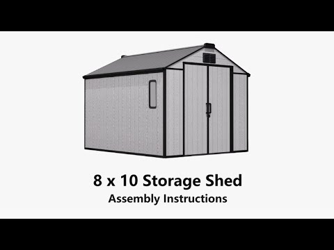 8 x 10 FT Resin Outdoor Storage Shed Installation Guide