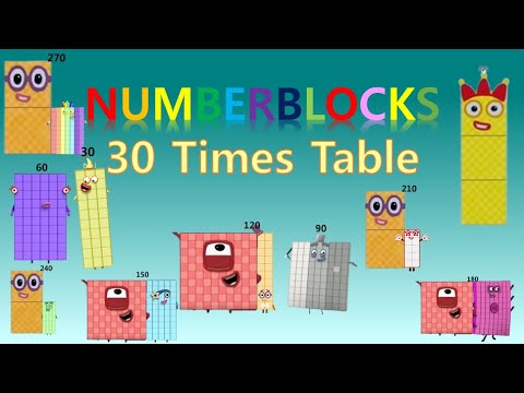 LEARN 30 TIMES TABLE - NUMBLY STUDY (with numberblocks) | MULTIPLICATION | LEARN TO COUNT