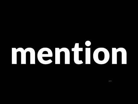 Mention Meaning In Urdu | Mention Meaning | Mention Ka Matlab Kya Hota Hai | Mention Urdu Me
