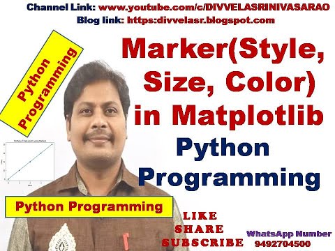 Markers (Style, Size & Color) in Matplotlib || Python Programming || Markers in Matplotlib || Python