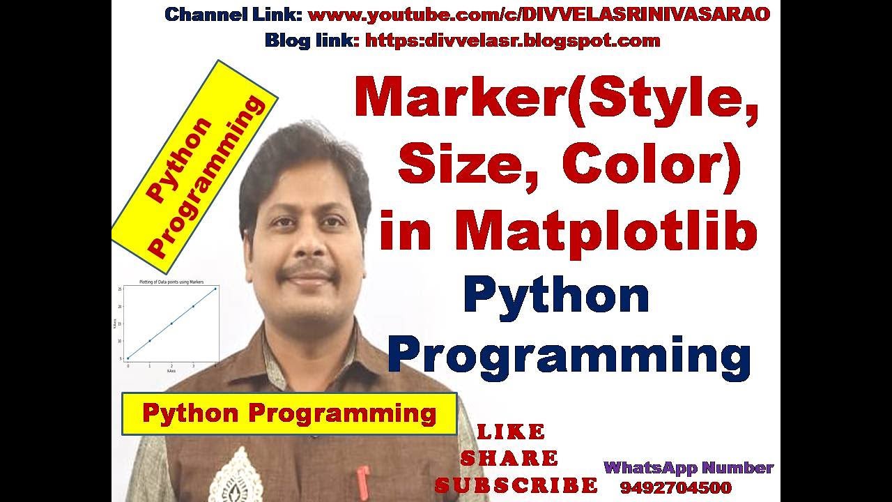 Markers (Style, Size & Color) in Matplotlib || Python Programming || Markers in Matplotlib || Python