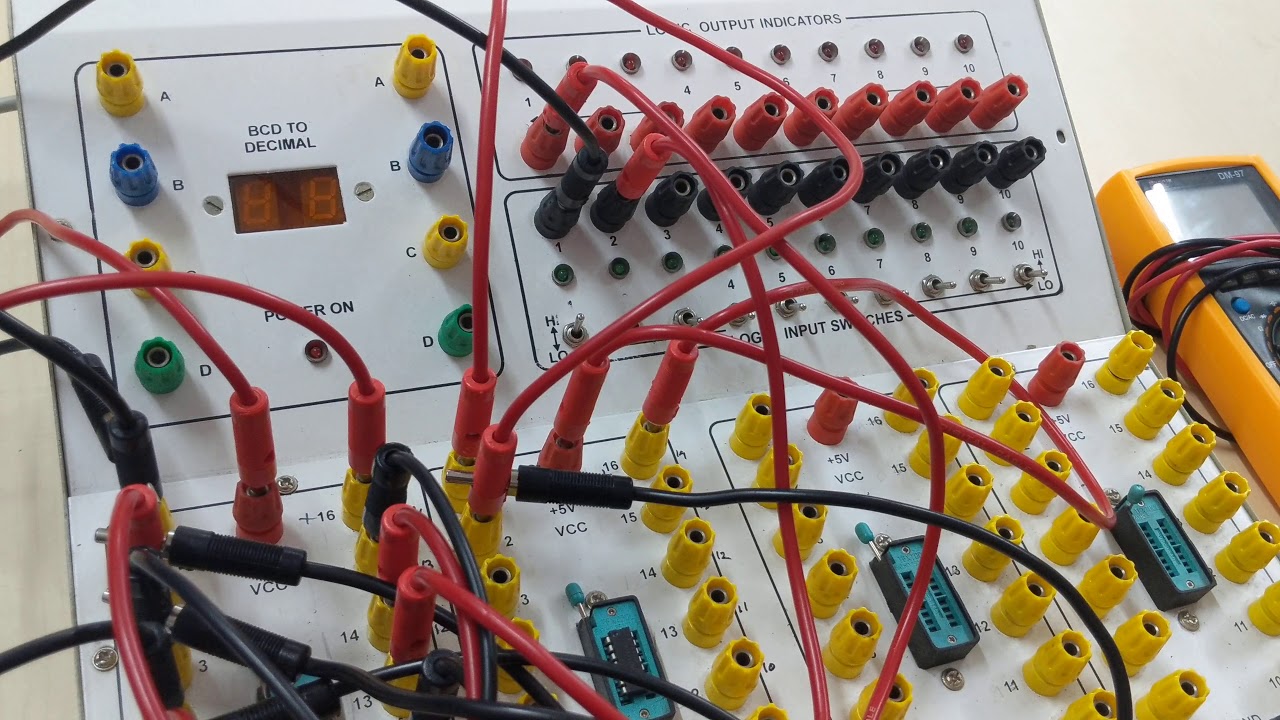 Electronics Lab experiment-3 : Realization Half Adder & Half Subtractor using NAND (IC-7400)