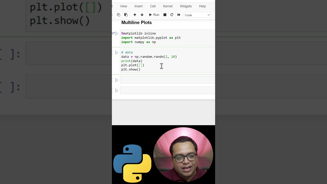 Python Matplotlib | Multiline Plots with Random Ndarrays #shorts