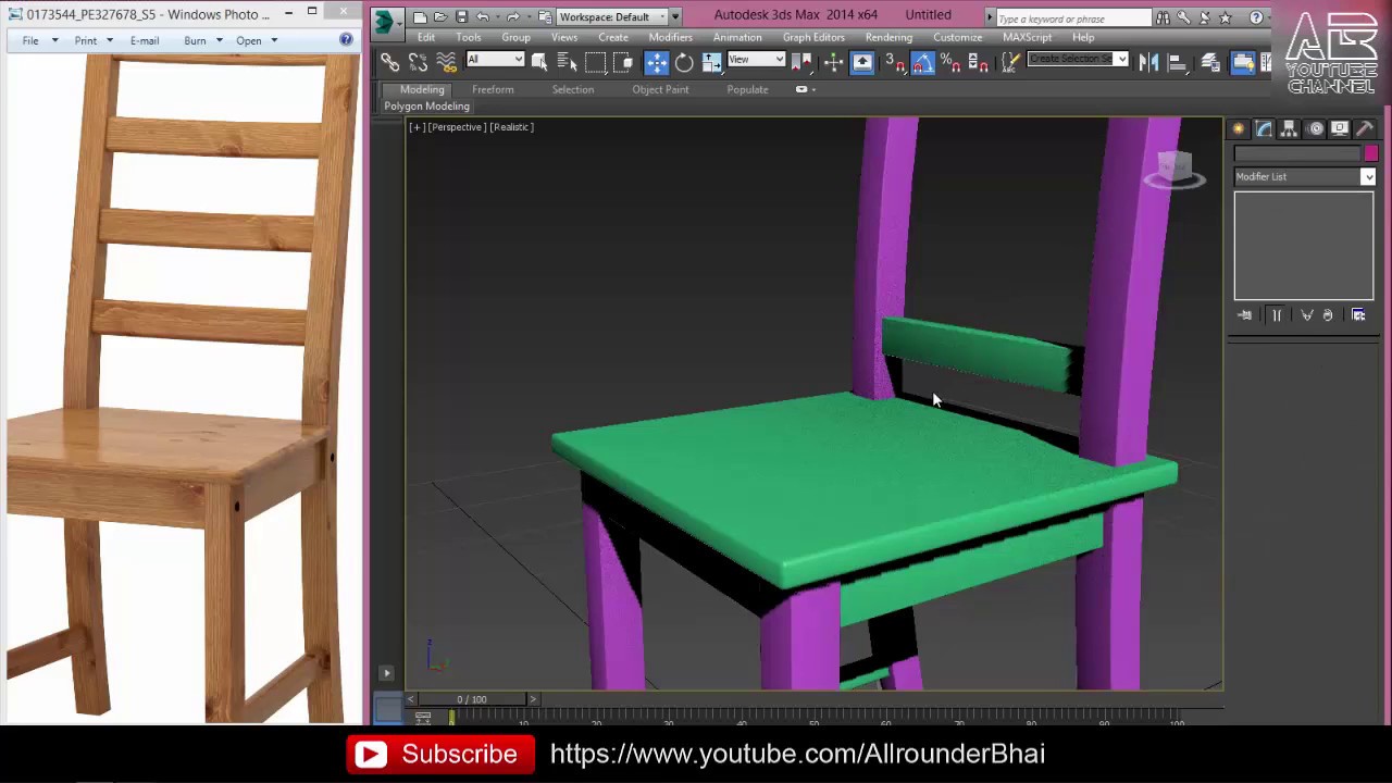 3Ds Max | Chair Modeling without Editable Poly