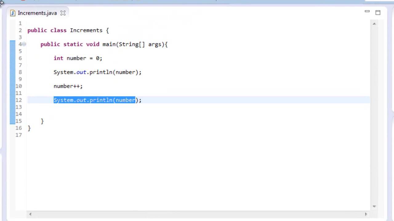 Java Programming: 9 - Increments