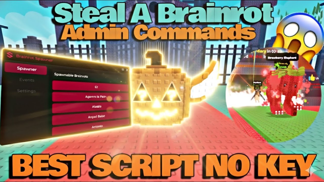 [😱] Steal A Brainrot Script - ADMIN COMMANDS, EVENTS, SPAWN BRAINROTS, WORK ON MOBILE & PC