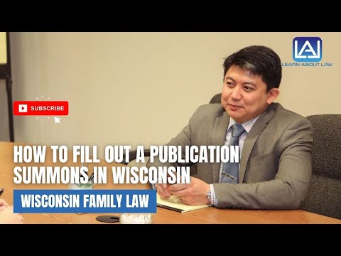 How to Fill Out a Publication Summons in Wisconsin