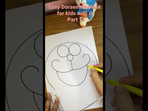 Easy Doraemon mask for kids part 1#Day 1 # 15 days 15 mask challenge