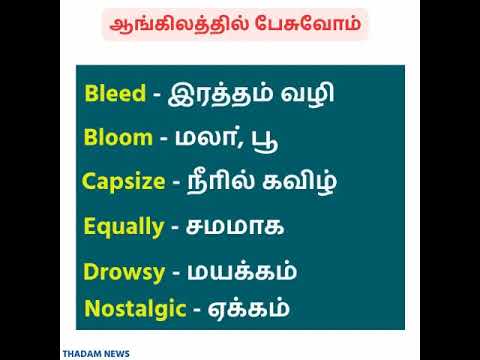 English means to tamil meaning translation