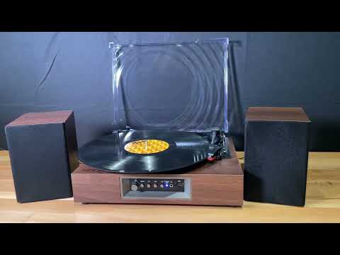 Shooron Bluetooth Vinyl Record Player with Powerful External Bookshelf Speakers Review