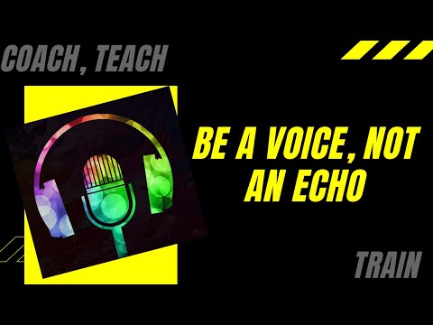 Be a Voice not an Echo