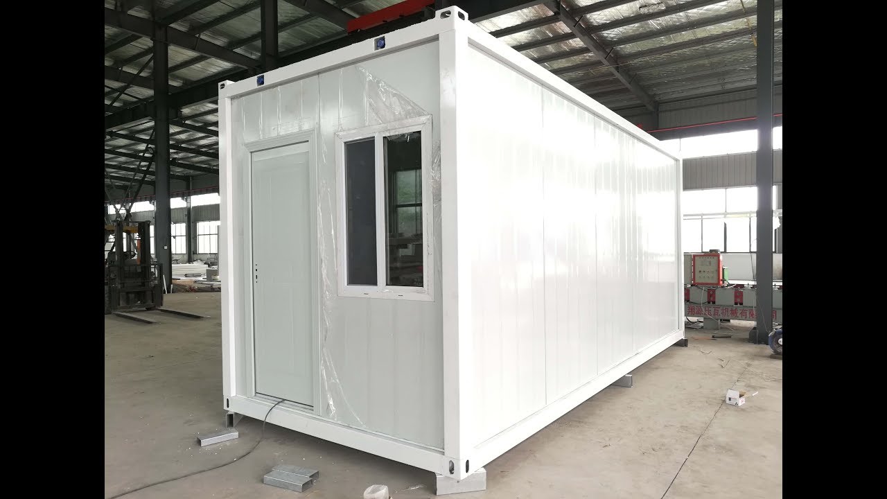 20ft flat pack container house installation video-CS Modular