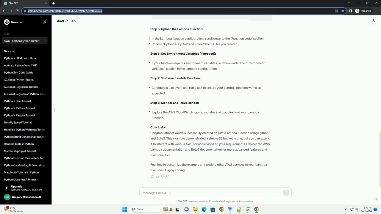 aws lambda python boto3 example