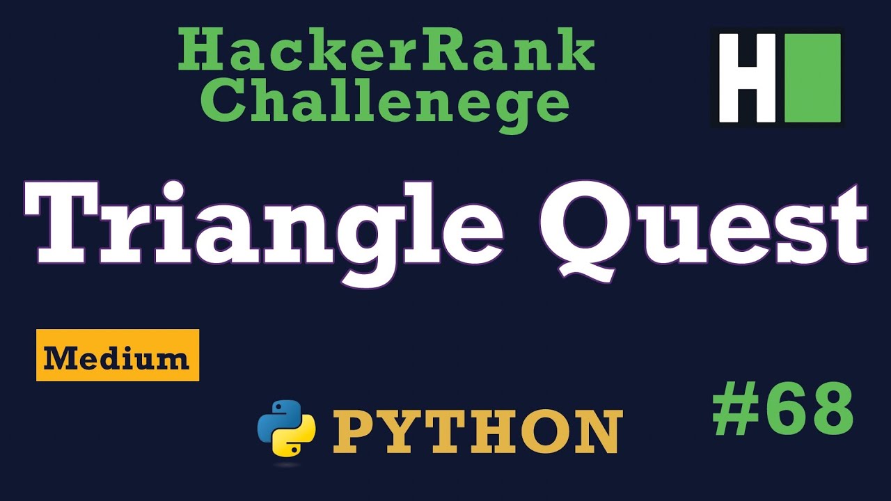 68. Triangle Quest: Hackerrank | Python Solution Explained