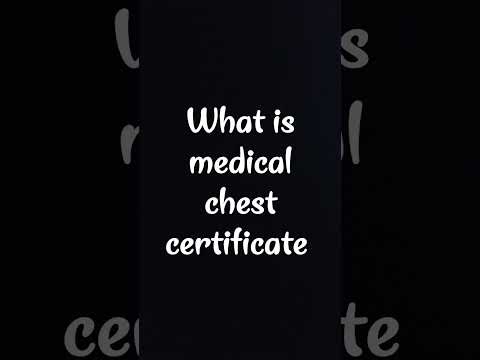 what is medical chest certificate function 3 orals mmd