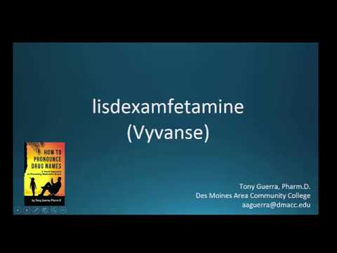 (CC) How to Pronounce lisdexamfetamine (Vyvanse) Backbuilding Pharmacology