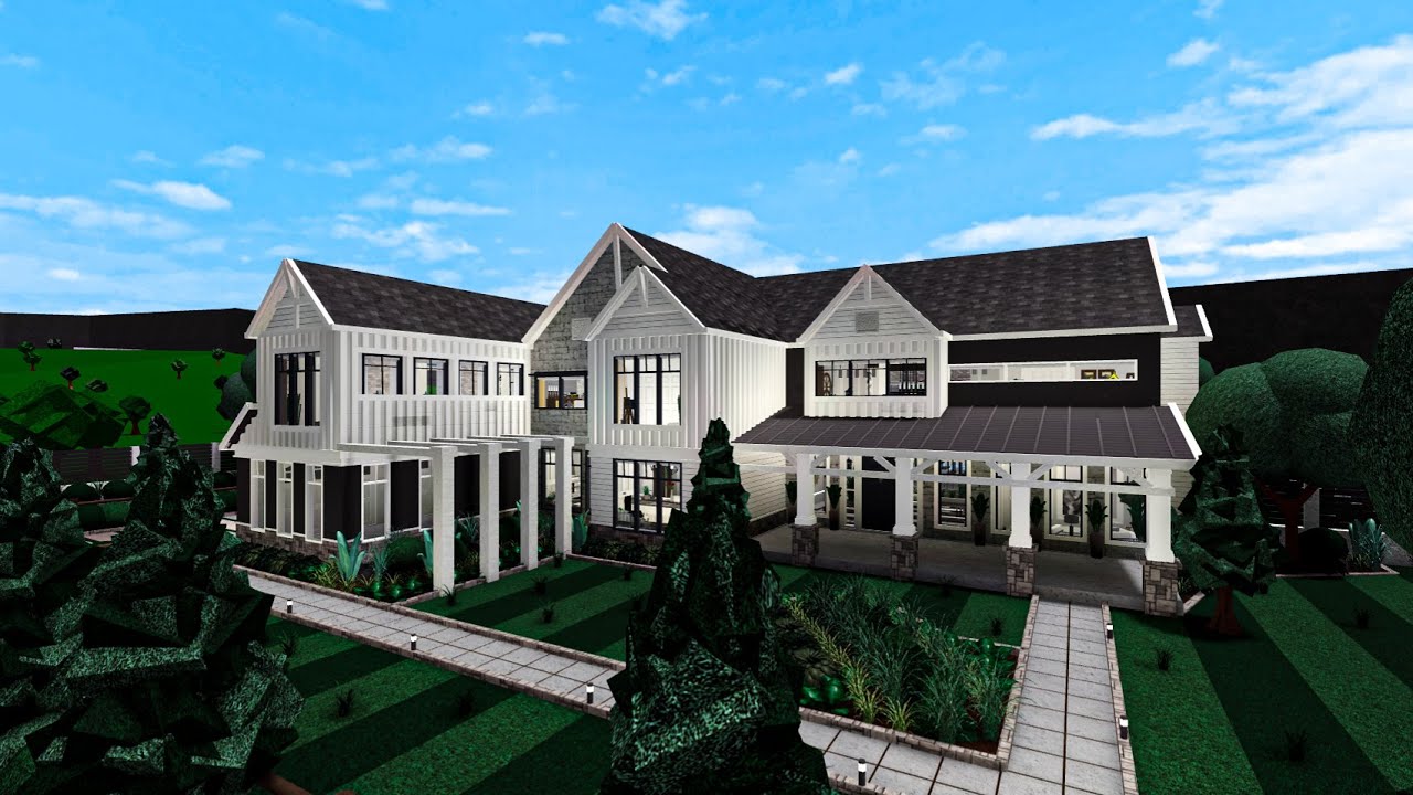 Bloxburg: Modern Farmhouse SpeedBuild Part 1 | 1.2M