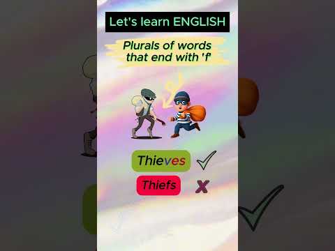 Let's learn ENGLISH : Plurals of words that end with 'f'
