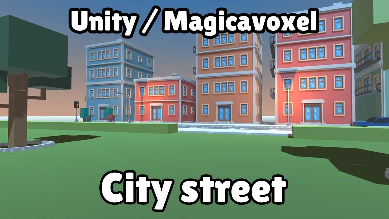 Voxel City Open-world 3D Unity assets pack - Tutorial - Making of a city street  - Open Source