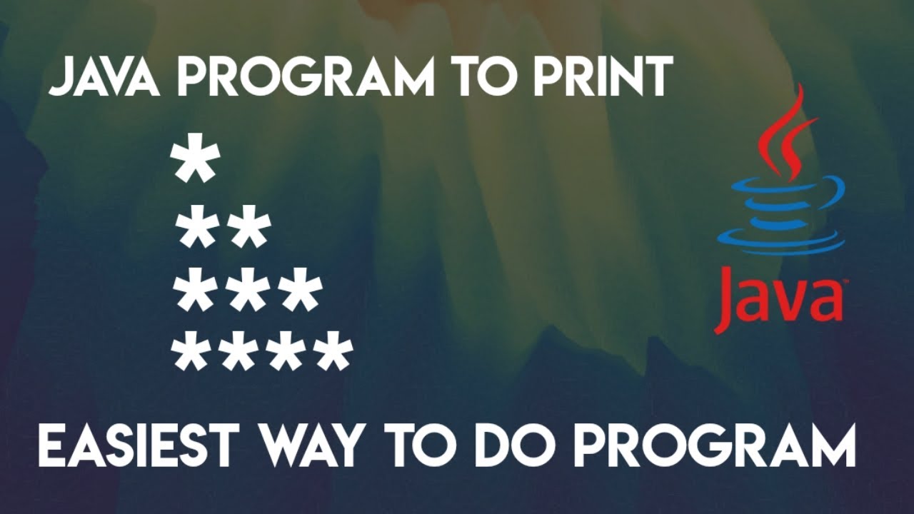 java program to print half pyramid | pattern programs in java