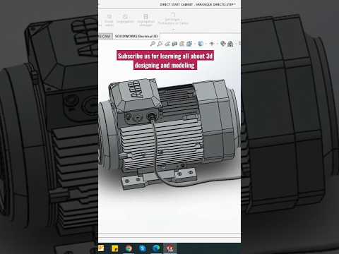 3d design Electrical panel controlling motor #starters #software #autocad