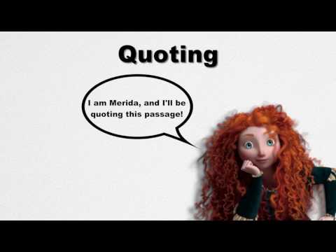 Quoting, Paraphrasing, & Summarizing