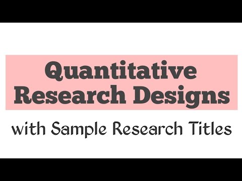 Research Titles and Their Research Designs