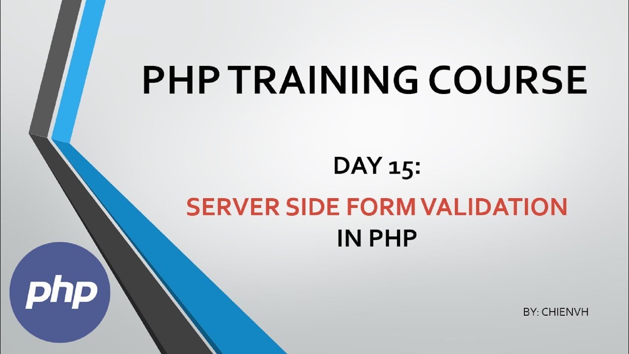 Day15: Server Side Form Validation in PHP