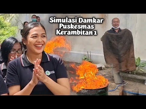 Keseruan Simulasi Damkar Di Puskesmas Kerambitan 1 Tabanan Bali [ IQ8 CHANNEL ]