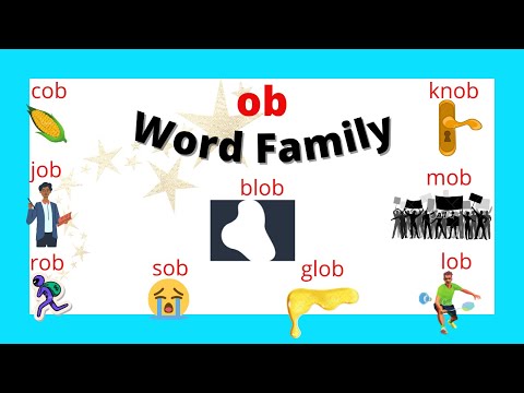 WATCH THIS VIDEO TO LEARN THE ob WORD FAMILY | KIDS LEARNING VIDEO