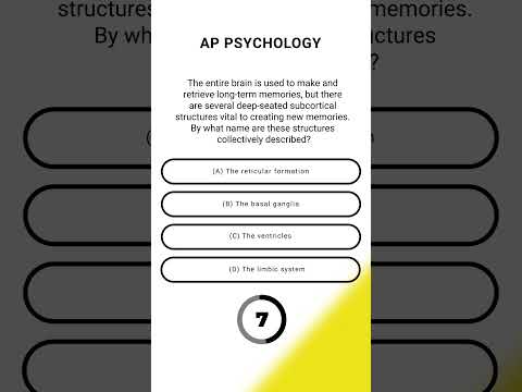 AP Psychology Quiz in 20s | QOTD #001 ’25 #shorts #quiz