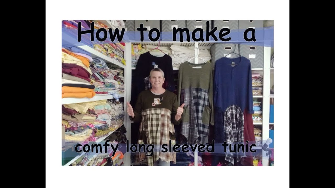 Upcycled clothing tutorial: How to make an upcycled long sleeve tunic