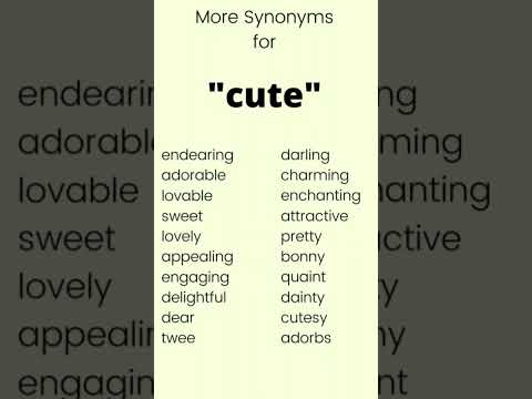 more synonyms for cute #english #vocabulary #tranding