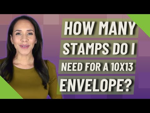How many stamps do I need for a 10x13 envelope?