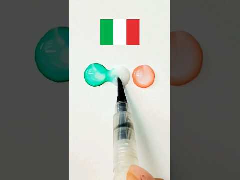 🇮🇹 Italy flag color mix drops💦 Mescolare i colori della bandiera italiana #italian #colourmix
