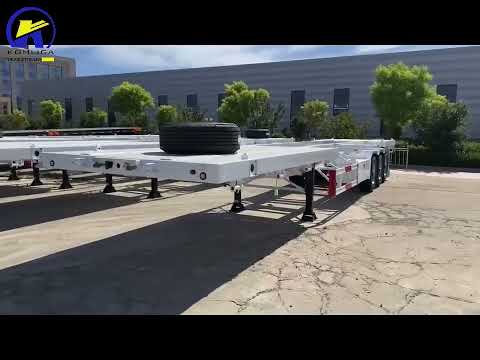 3 axles 50t skeleton container semi trailer for sale