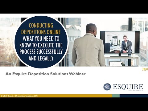 Online Deposition Webinar Session 7 05 13 20