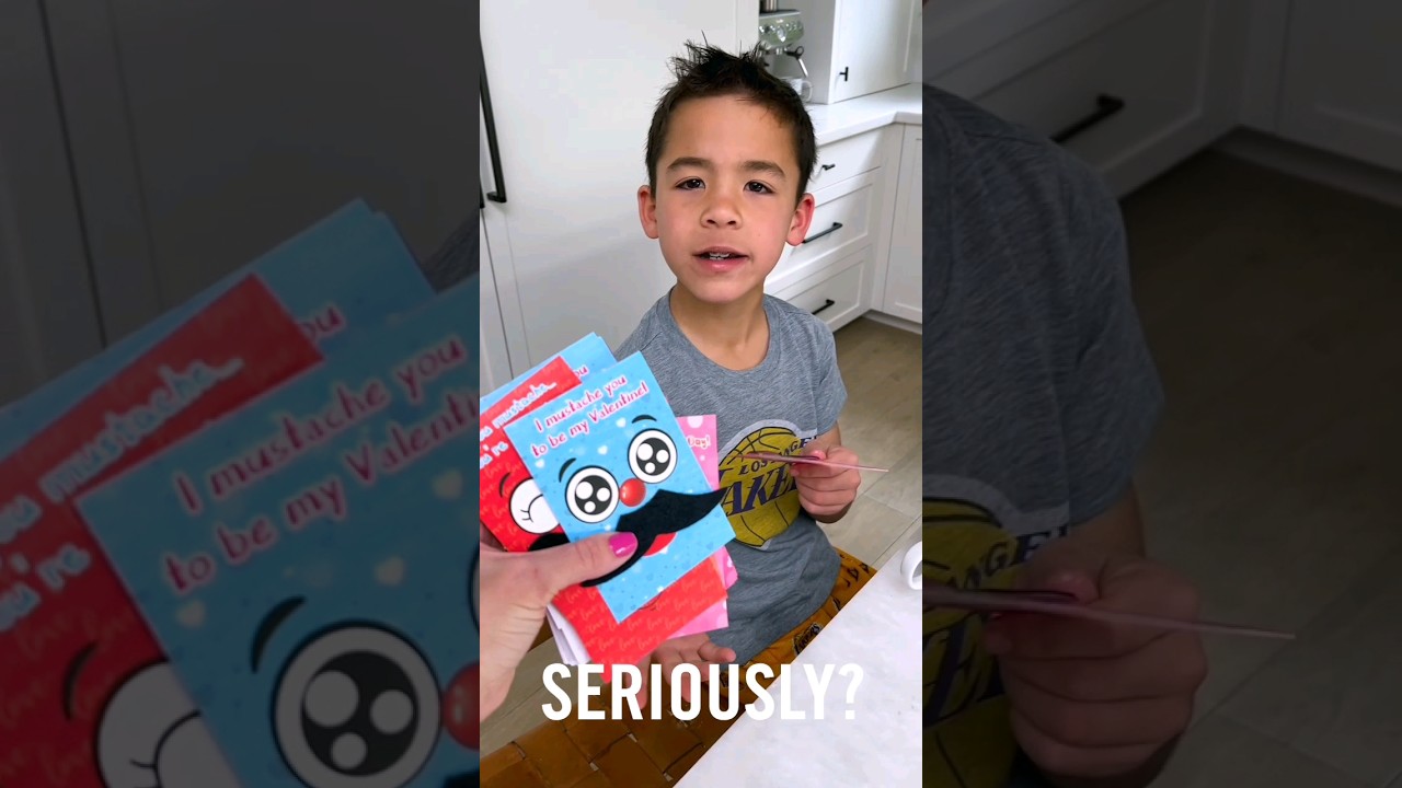 HOW A 9 YEAR OLD BOY DOES VALENTINES #shorts