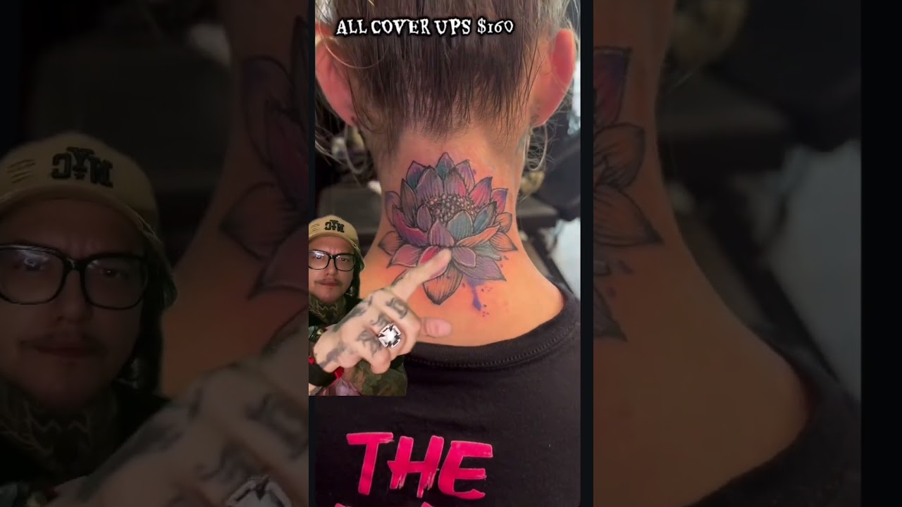 React Tattoo na Nuca - Vaselina no cabelo #tatuadoriniciante #reacttattoo #tatuadoraprendiz