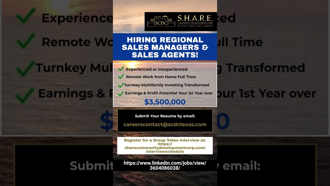 HIRING REGIONAL SALES MANAGERS & SALES AGENTS!