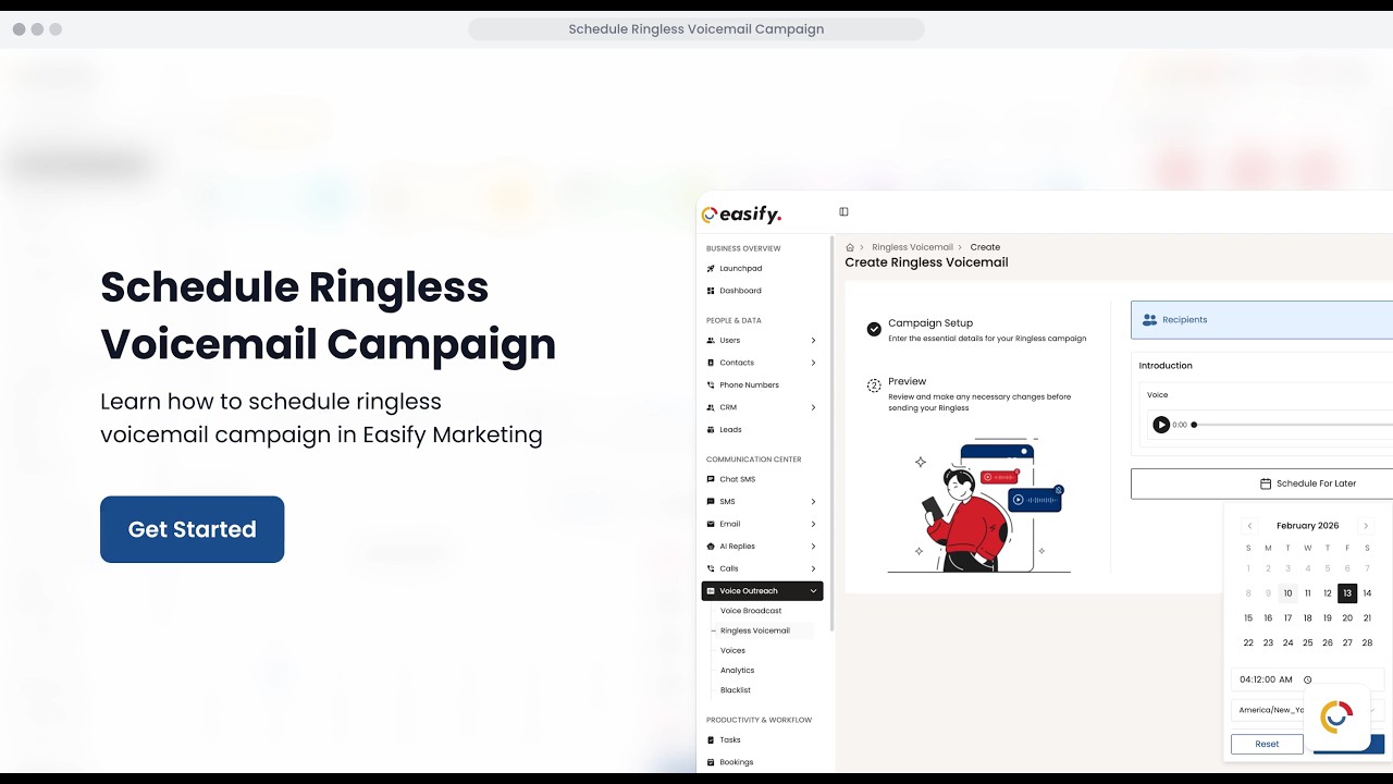 Schedule a Ringless Voicemail Campaign | Easify Marketing | Tutorial