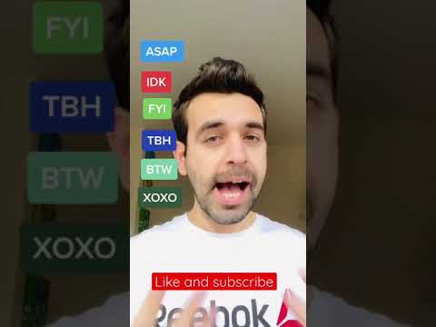 What does ASAP/FYI/BTW/lol stand for? ماهو معنى هذه الكلمات؟#shorts #english #learnenglish #انكليزي