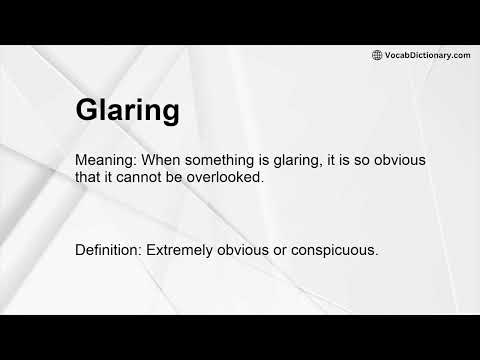 Glaring Meaning