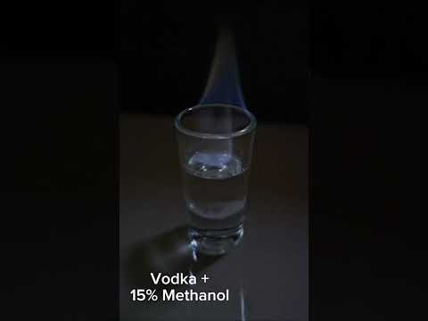 How to determine methanol in vodka. Solution on fire! #science #experiment #knowledge #methanol
