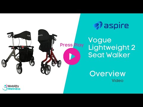 Aspire Vogue Lightweight 2 Seat Walker- Standard Overview