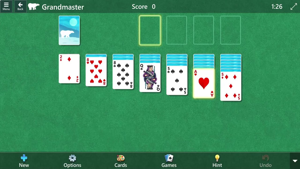 Microsoft Solitaire Klondike - simple unsolvable example