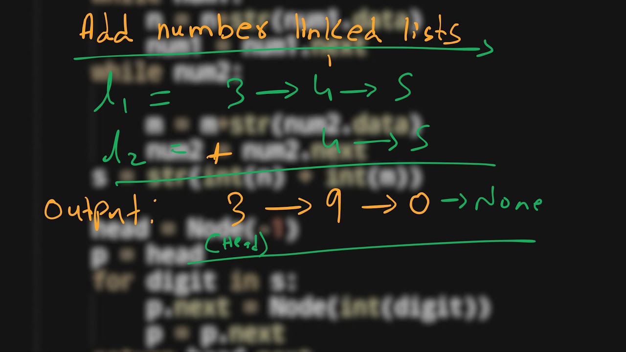 13. Add two numbers represented by linked lists | Linked List | Python | GFG | Coding Questions