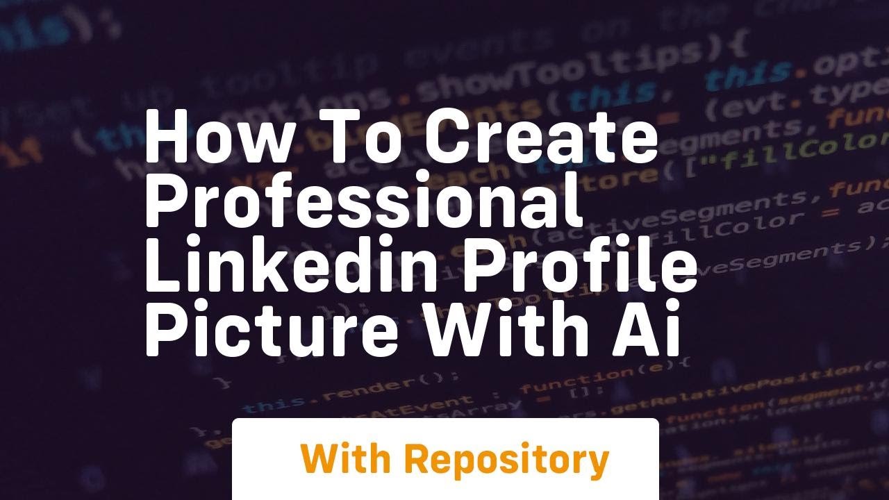 How to create professional linkedin profile picture with ai