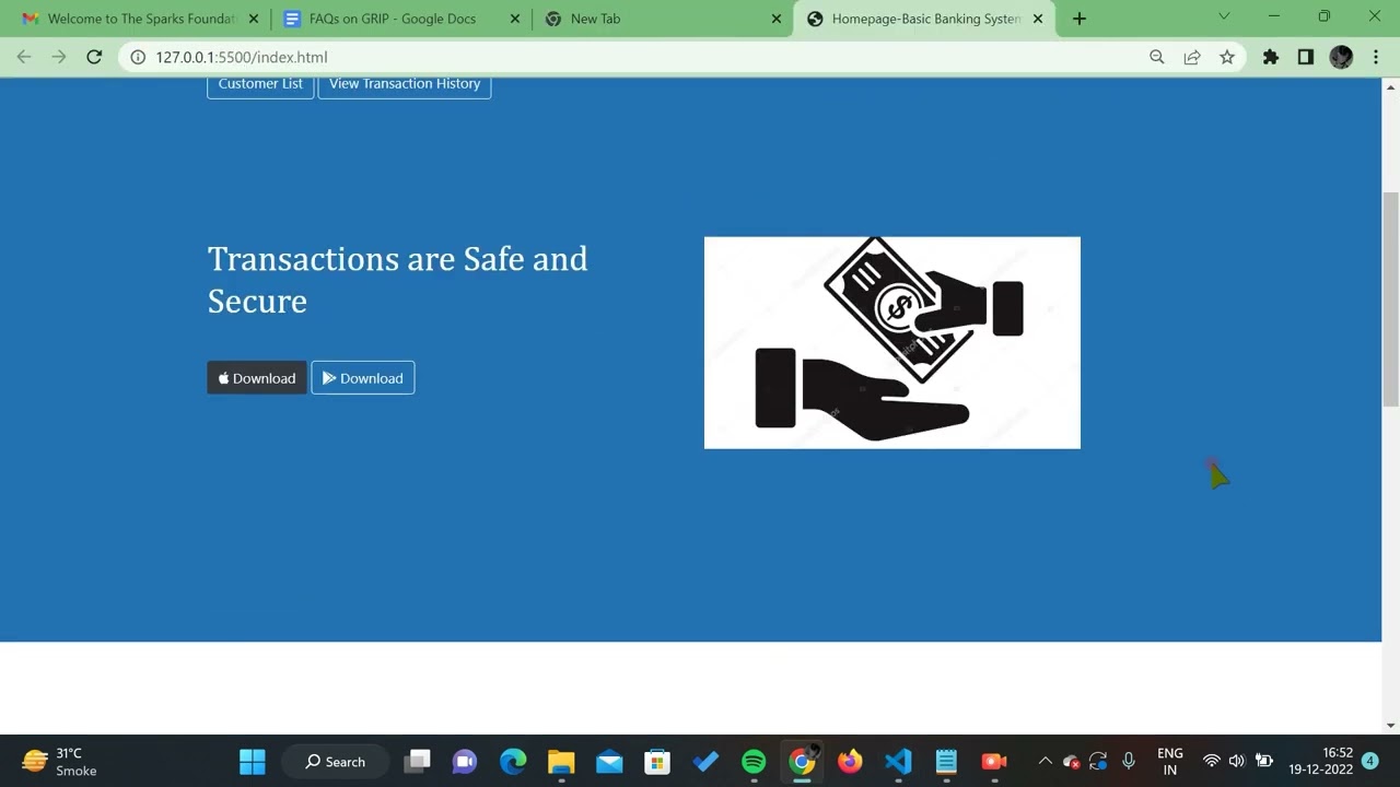 TSF TASK 1 - Basic Banking System