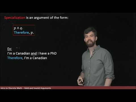 Logical Argument Forms: Generalizations, Specialization, Contradiction